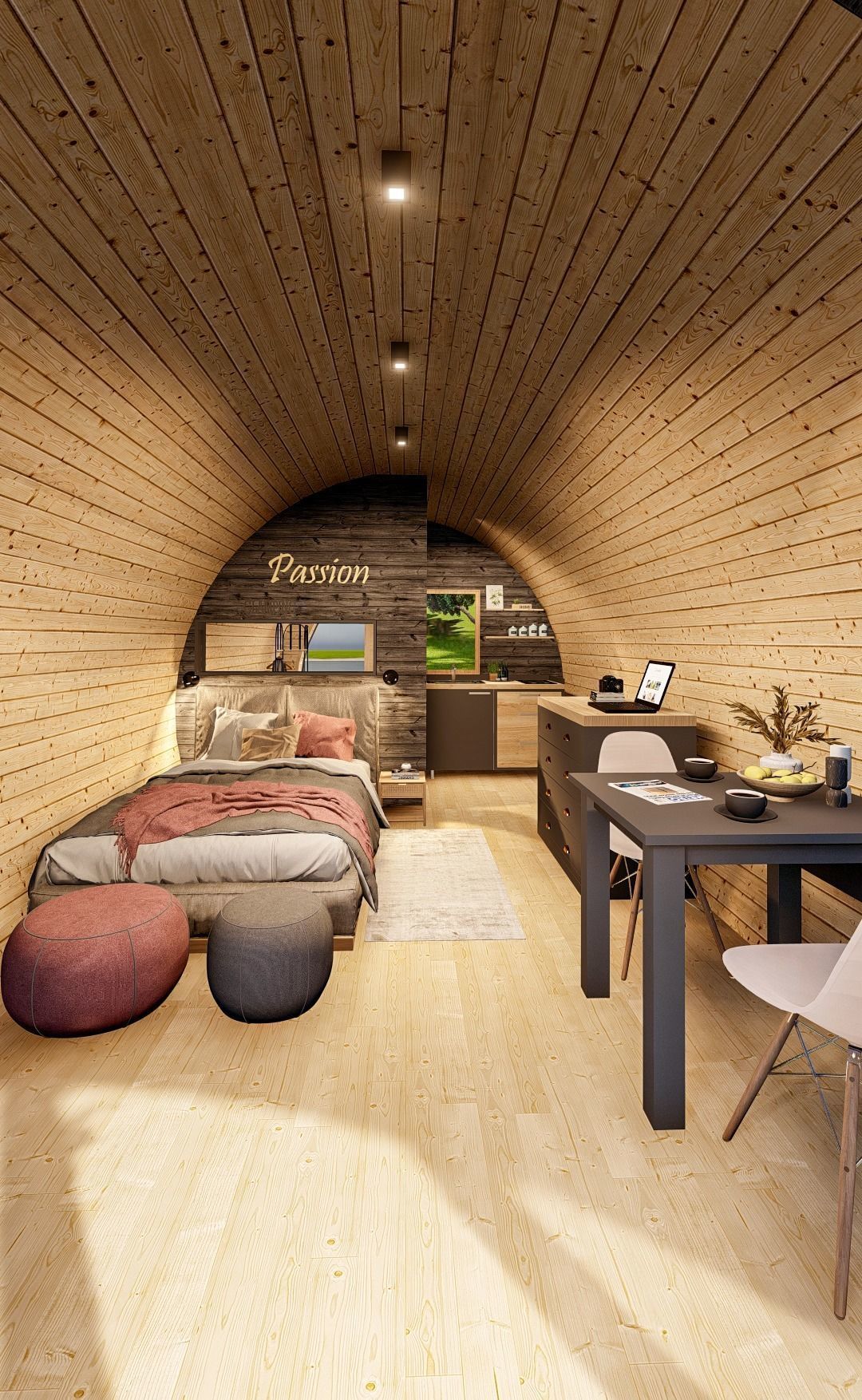 barrel glamping pod basic plan blue print DIY 3D model | CGTrader