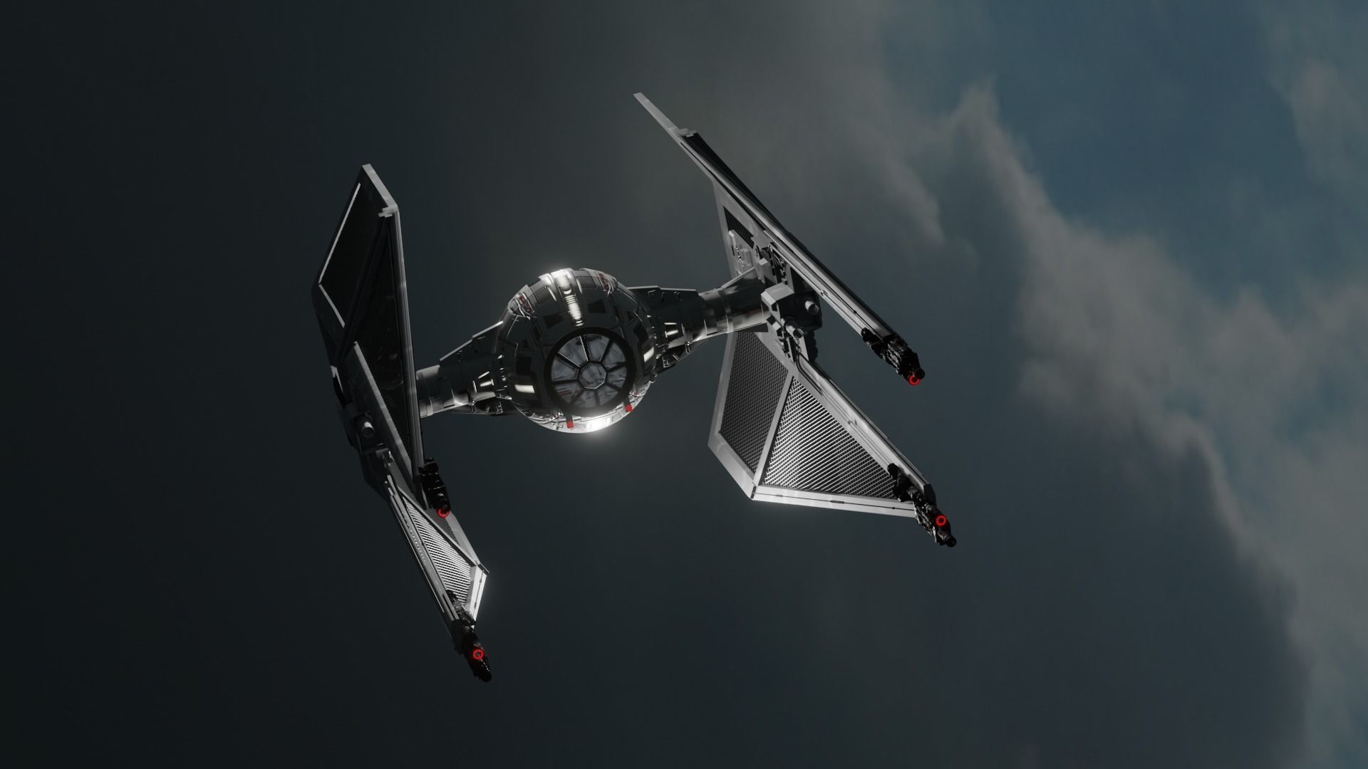 3D model tie interceptor StarWars VR / AR / low-poly | CGTrader