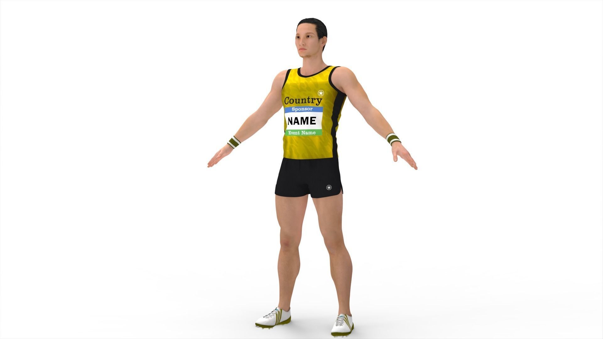 Athlete Runner 3D model rigged | CGTrader