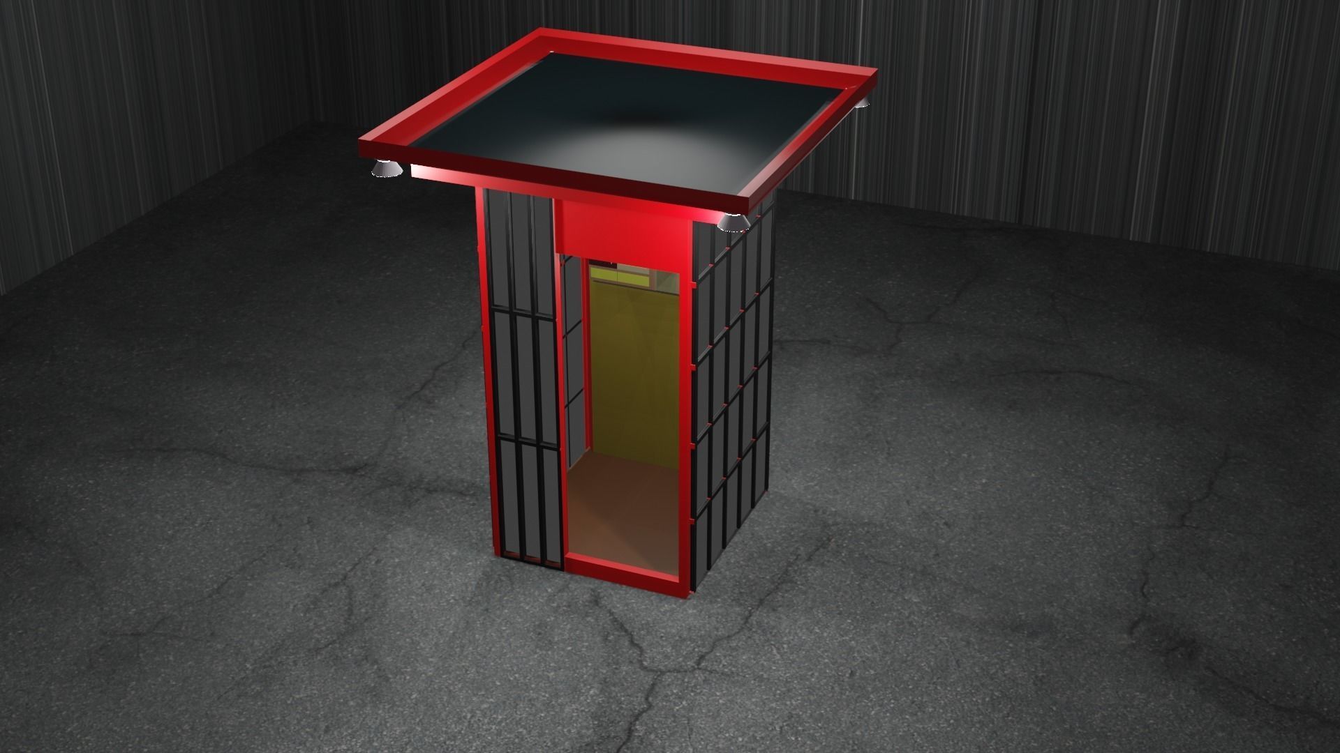 Modern Telephone Box free 3D model | CGTrader