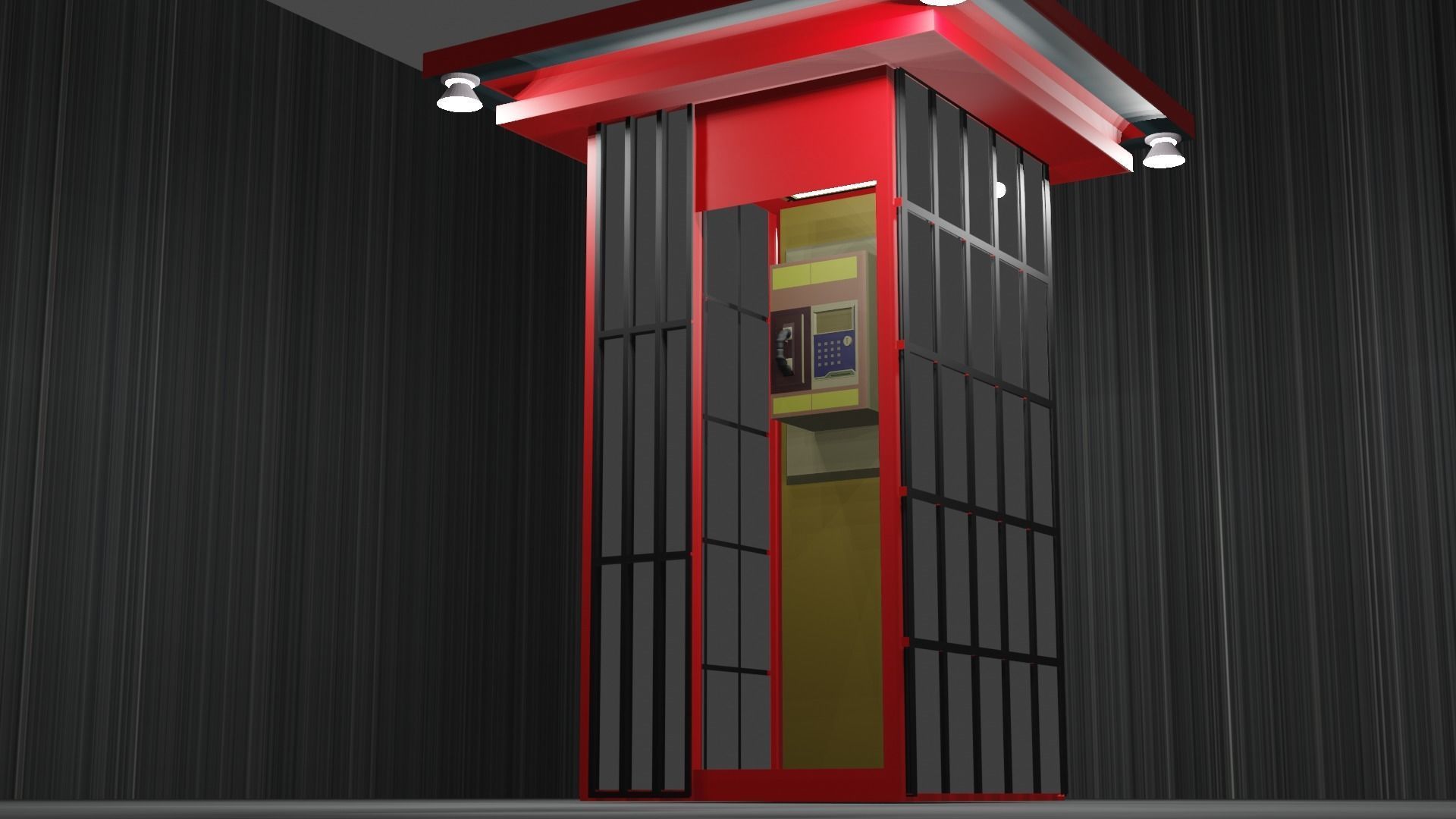 Modern Telephone Box free 3D model | CGTrader
