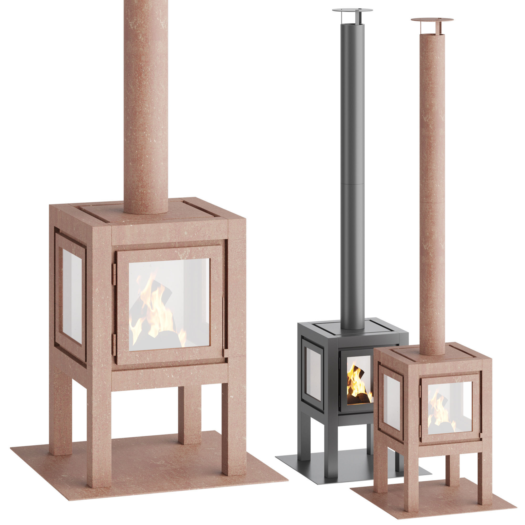 RB73 QUARUBA WALL Fireplace 3D model | CGTrader