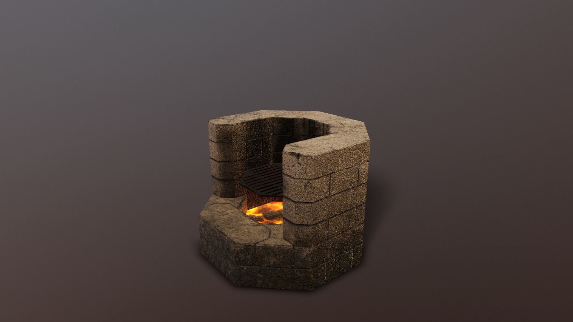 3D model Outdoor braizer oven BBQ low poly VR / AR / low-poly | CGTrader