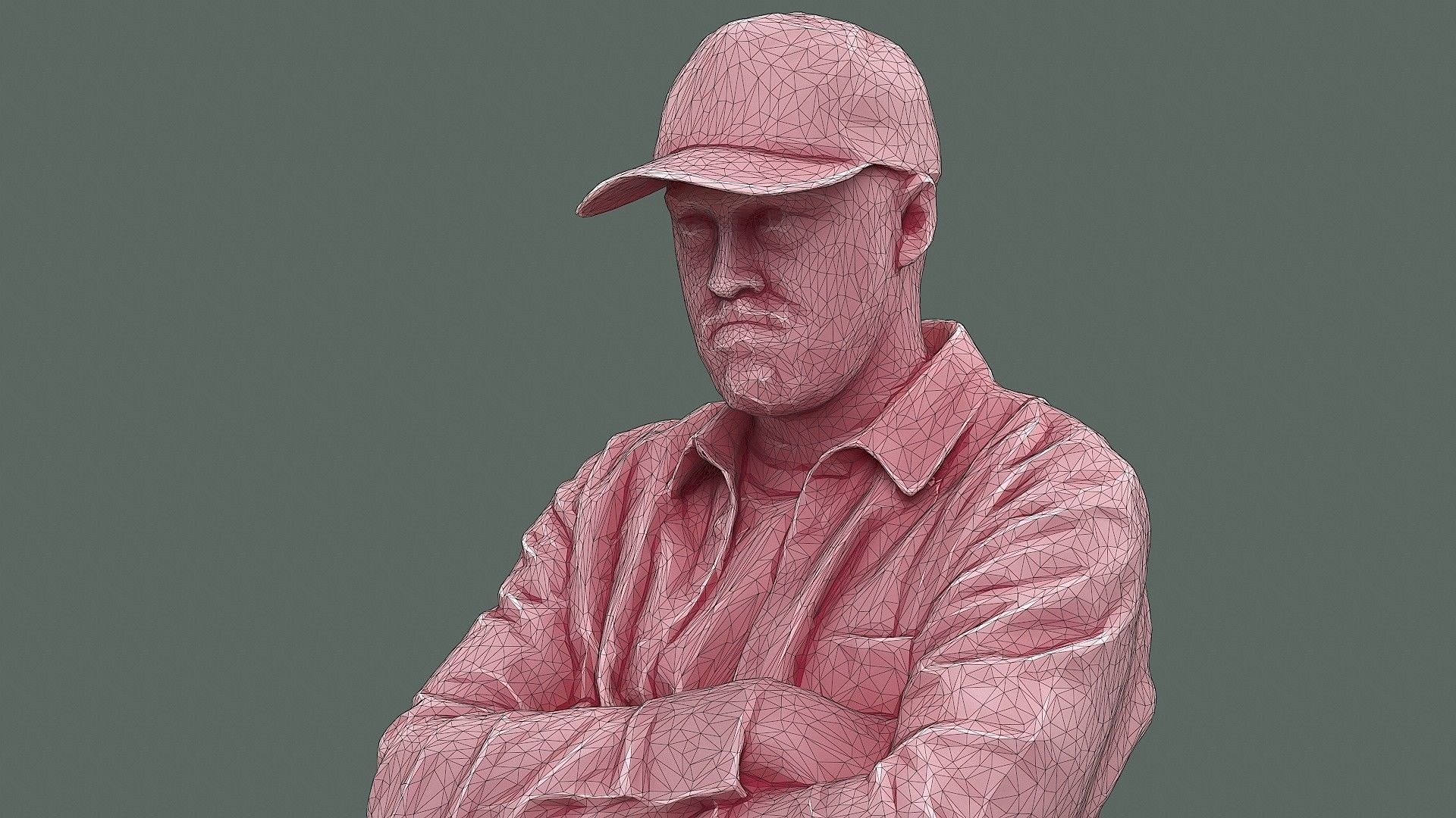 Strike man in plaid shirt and jeans 3D model | CGTrader
