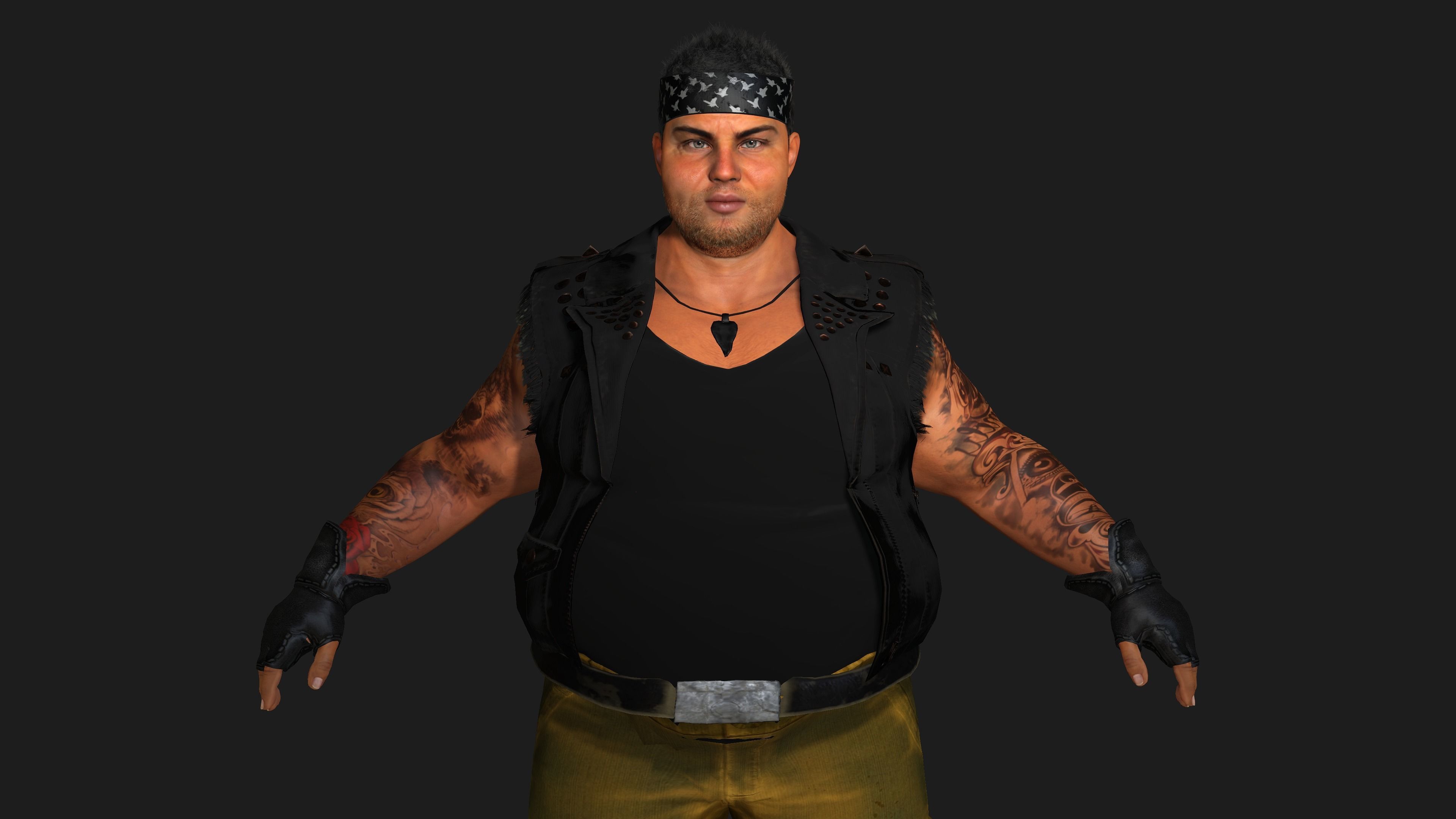 3D model AAA 3D REALISTIC FAT MALE CHARACTER 01 - RIGGED GAME READY GTA ...