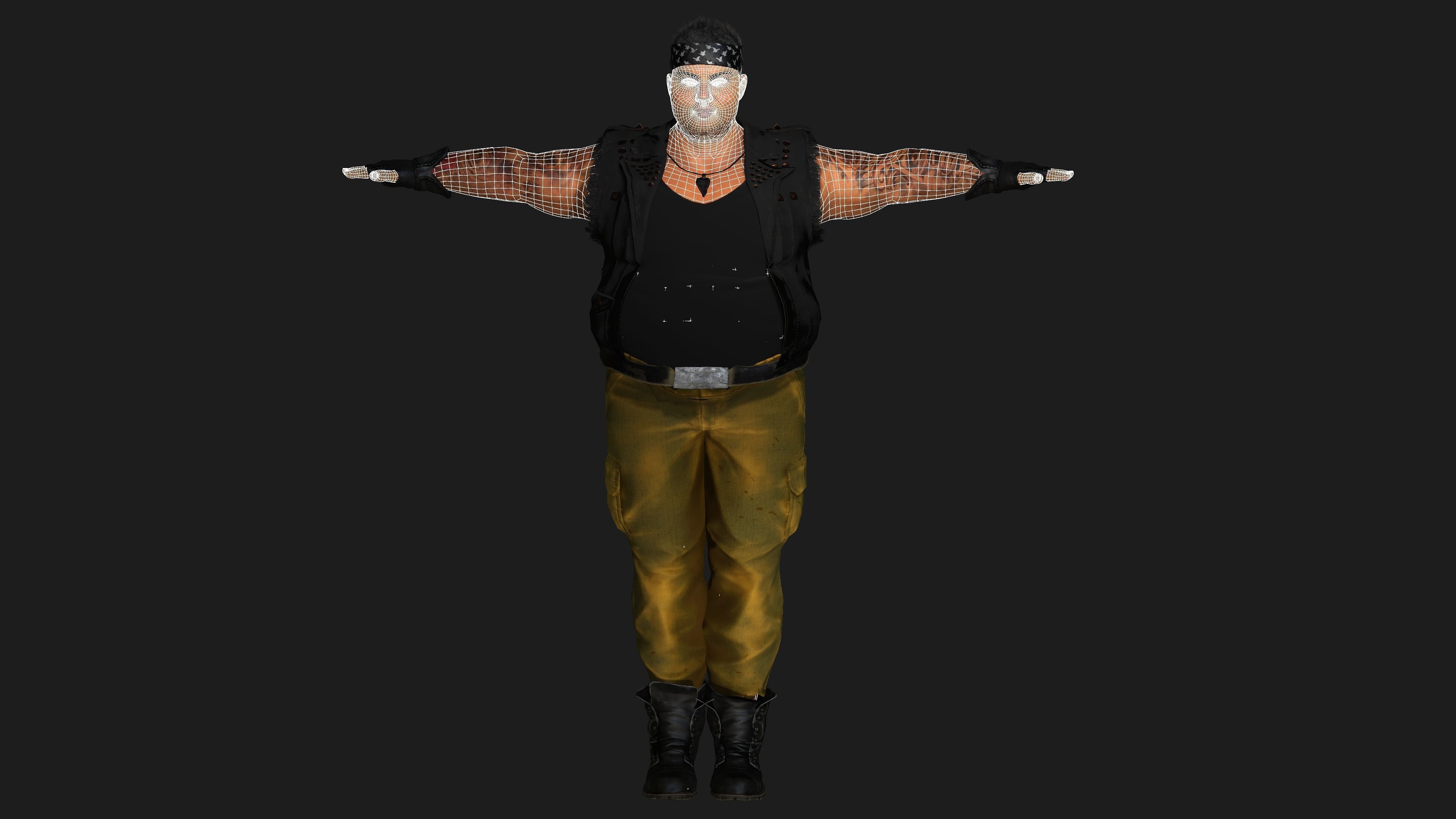 3D model AAA 3D REALISTIC FAT MALE CHARACTER 01 - RIGGED GAME READY GTA ...