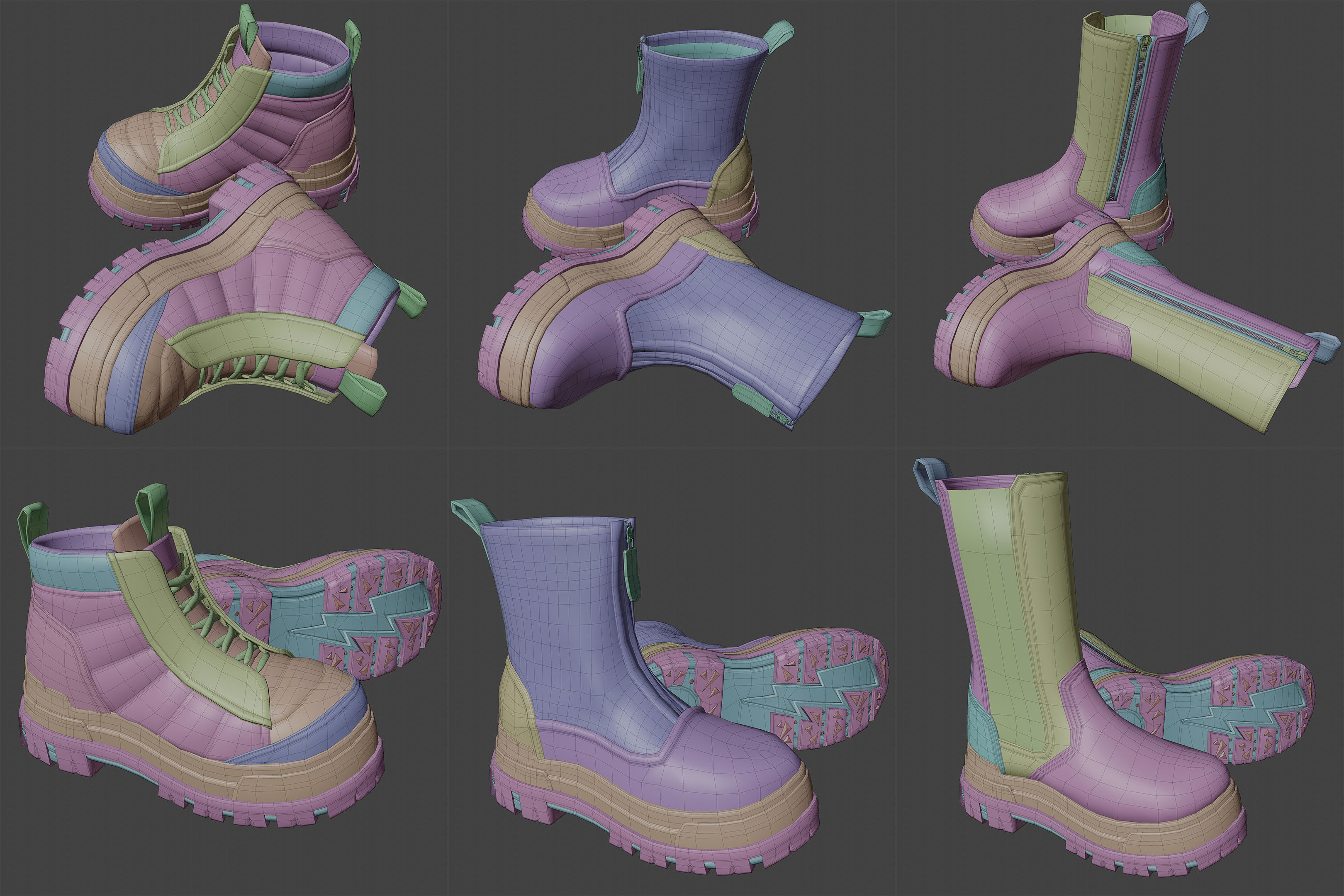 Buffalo Aspha shoe collection 3D model | CGTrader