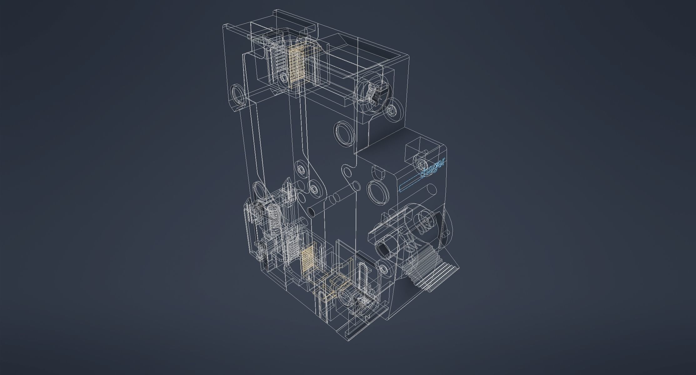 Hager 1-pole circuit breaker 3D model | CGTrader