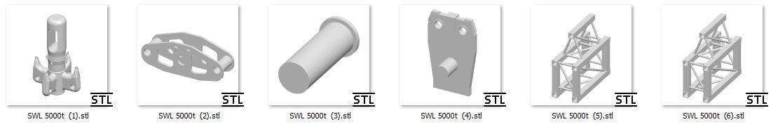 hook crane SWL 5000t 3D model 3D printable | CGTrader