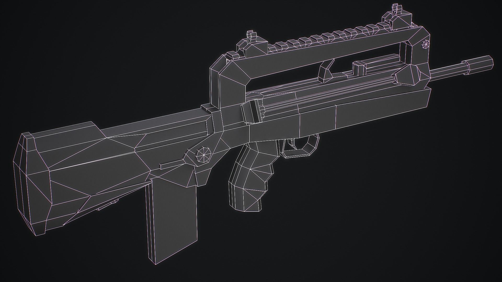 3D model Famas F-1 Assault Rifle - Low Poly Game Ready VR / AR / low ...