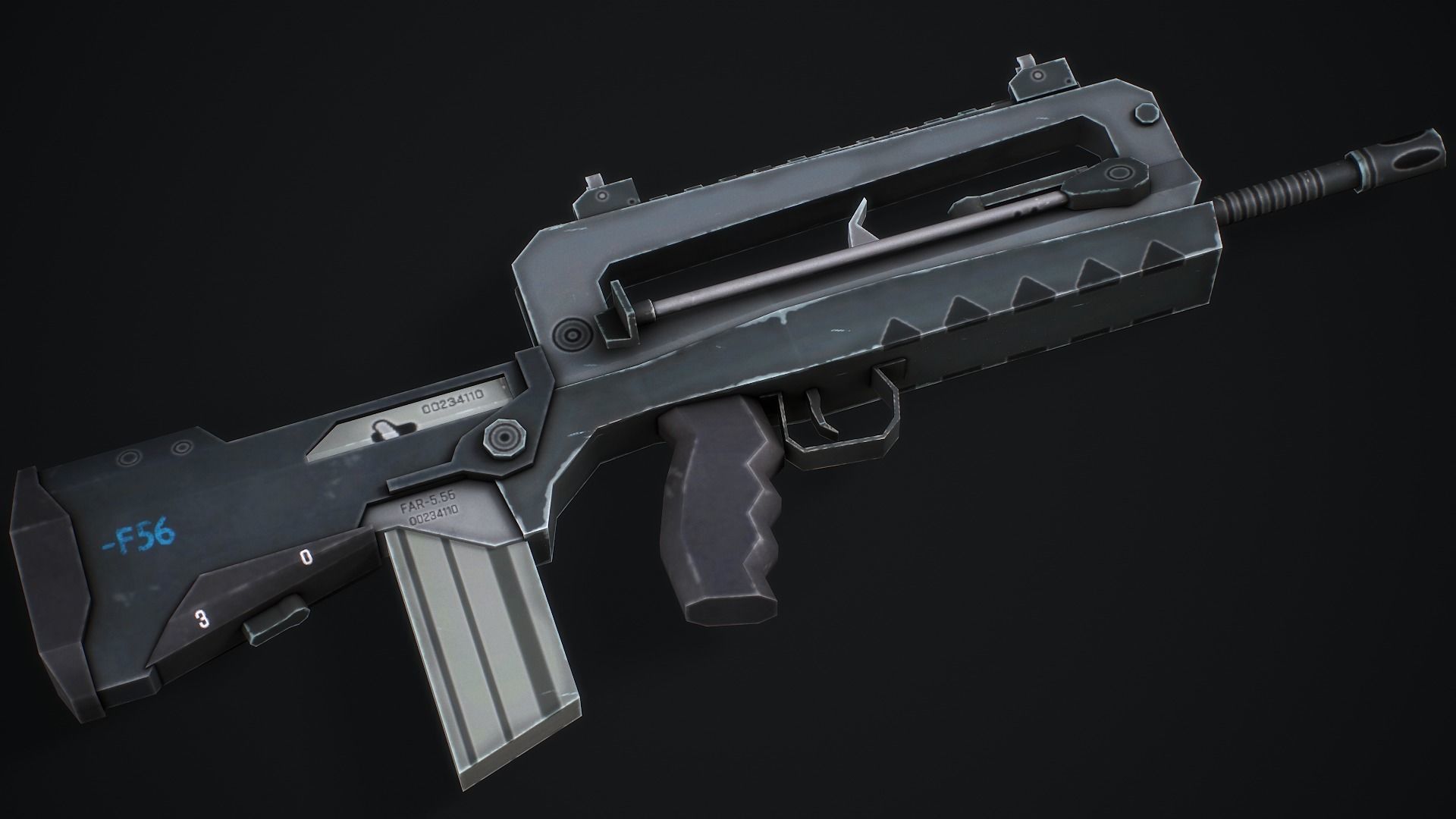 3D model Famas F-1 Assault Rifle - Low Poly Game Ready VR / AR / low ...