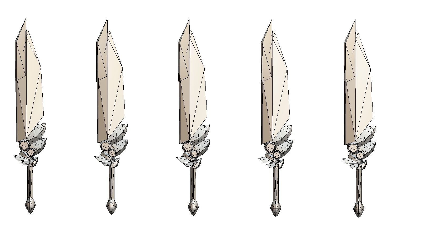 3D model a set of cutting weapons VR / AR / low-poly | CGTrader