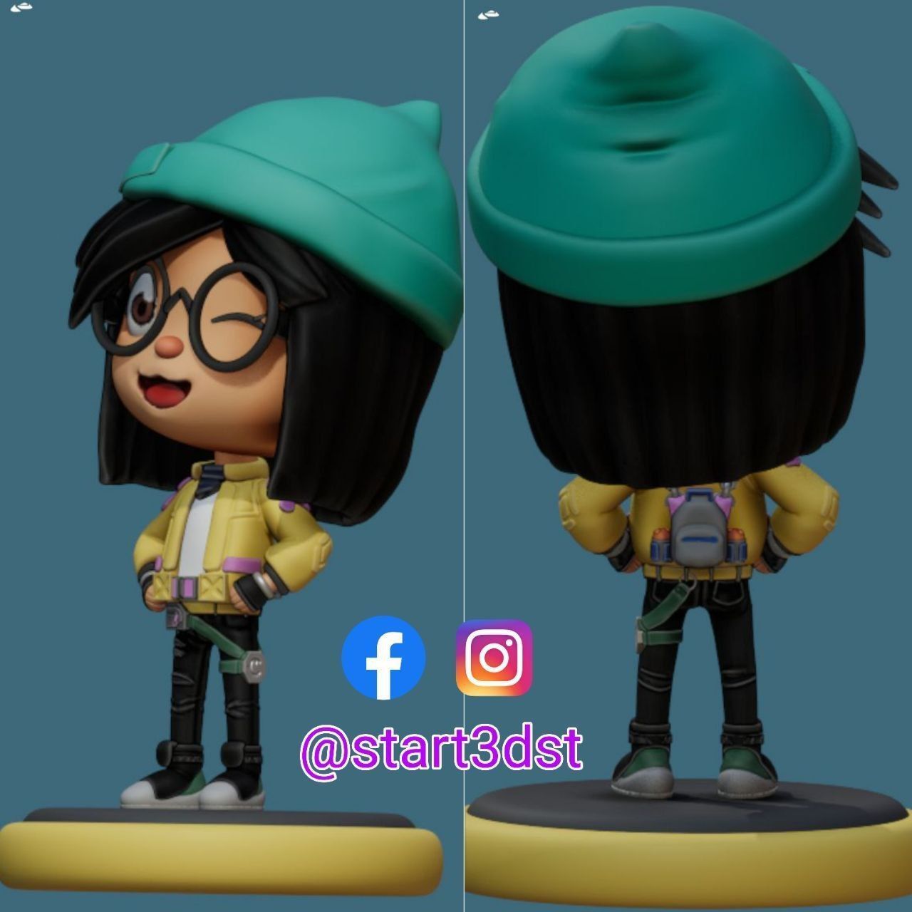 Fan art valorant killjoy chibi vers 3D model 3D printable | CGTrader