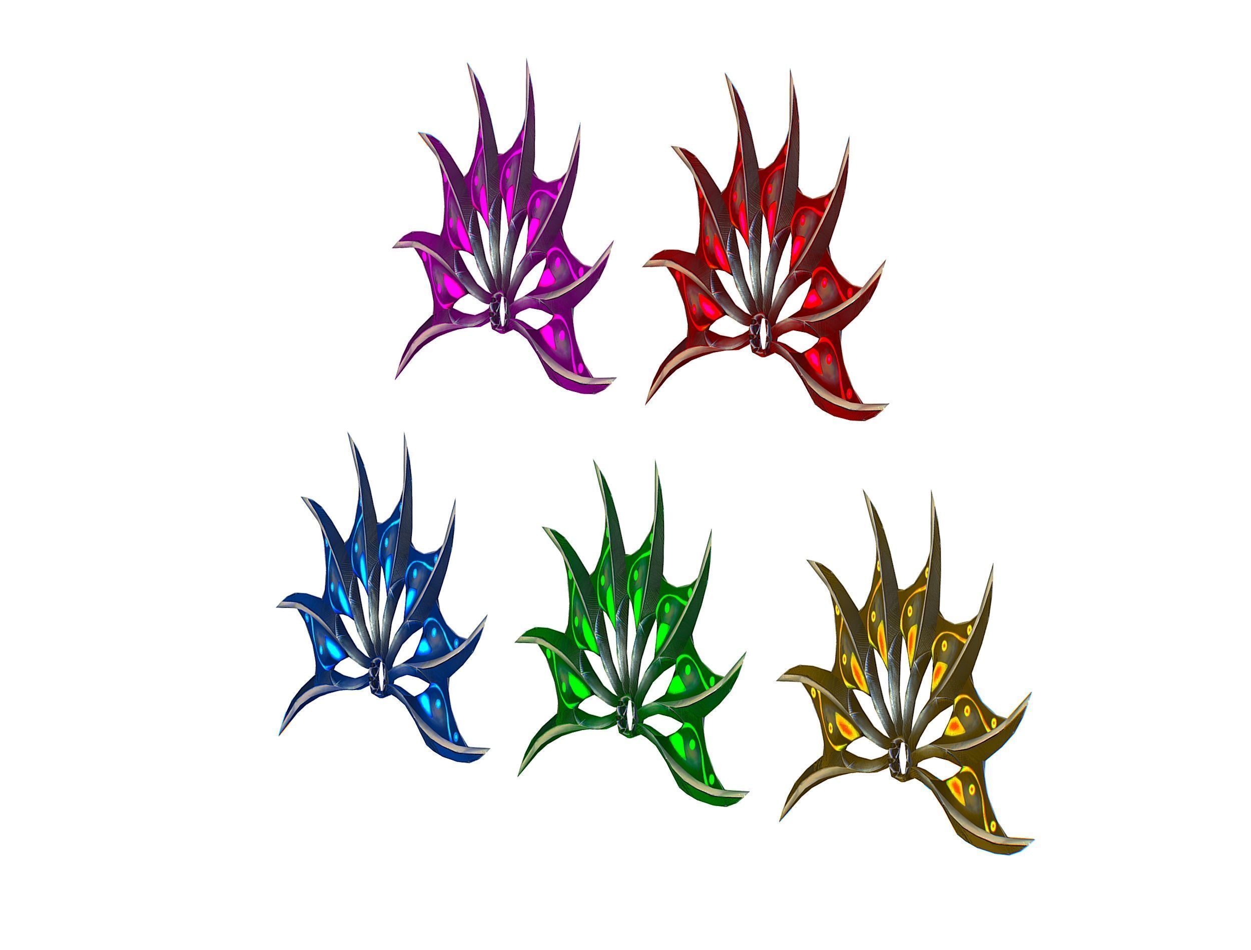 3D model a Set of Fan Weapons VR / AR / low-poly | CGTrader