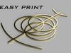 Elden ring logo easy printable free 3D model 3D printable | CGTrader