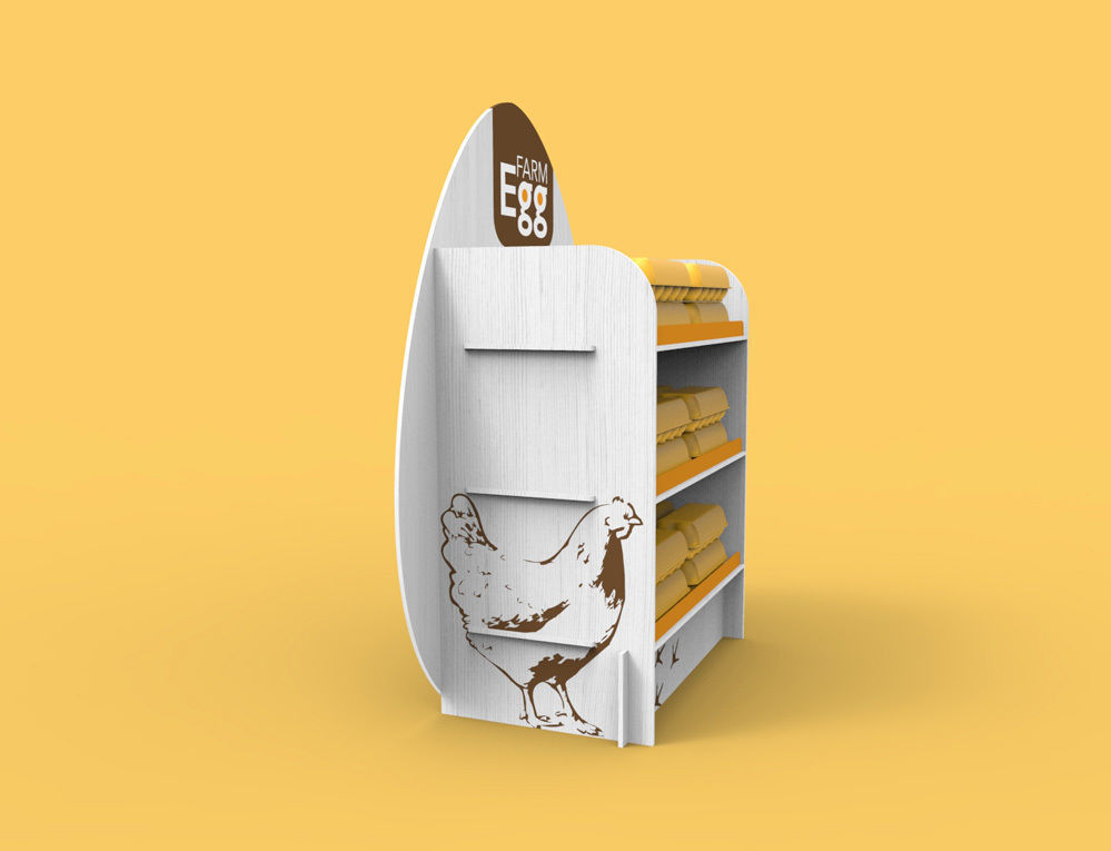 POS Wooden Eggs package Display Stand Shelf for drawpiece 3D model ...