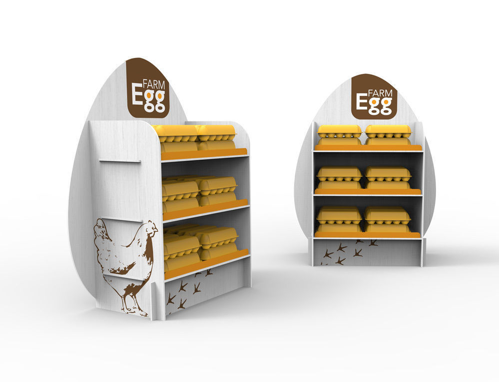 POS Wooden Eggs package Display Stand Shelf for drawpiece 3D model ...