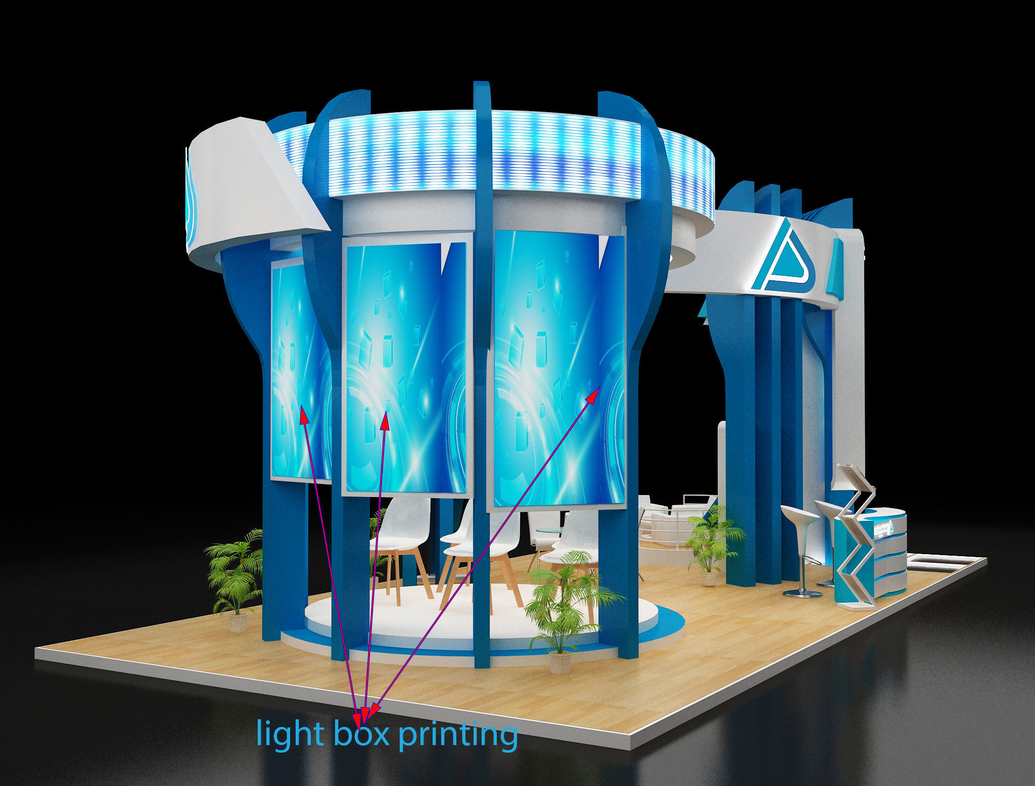 Booth Exhibition Stand a306 3D model | CGTrader
