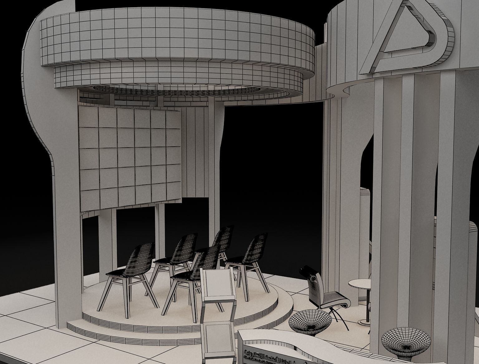 Booth Exhibition Stand a306 3D model | CGTrader