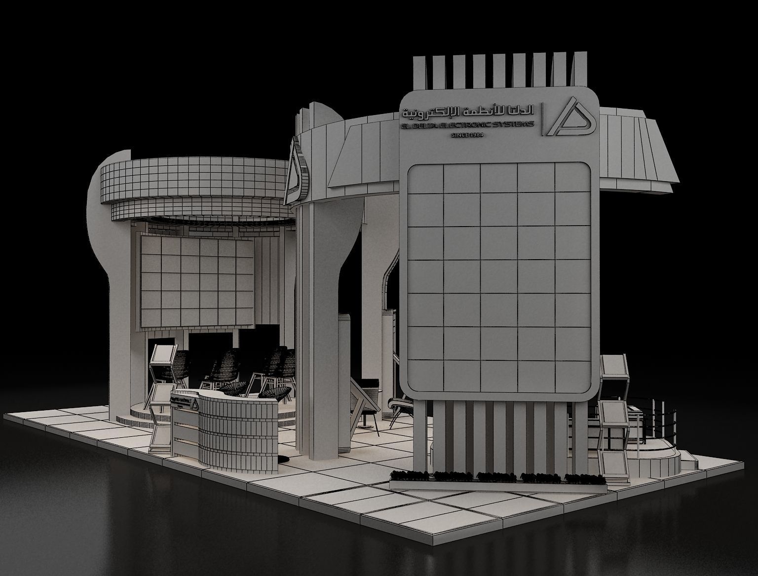 Booth Exhibition Stand a306 3D model | CGTrader