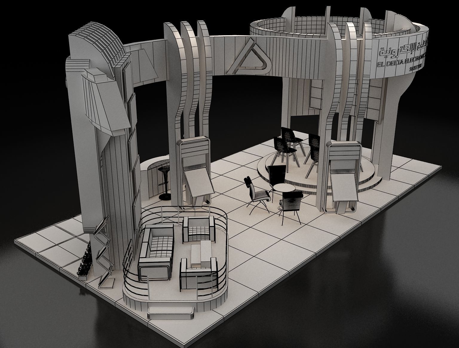 Booth Exhibition Stand a306 3D model | CGTrader