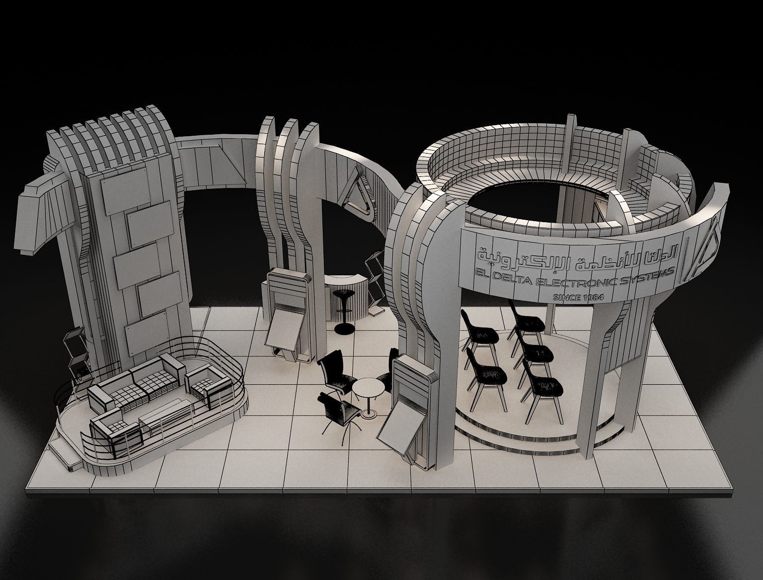 Booth Exhibition Stand a306 3D model | CGTrader