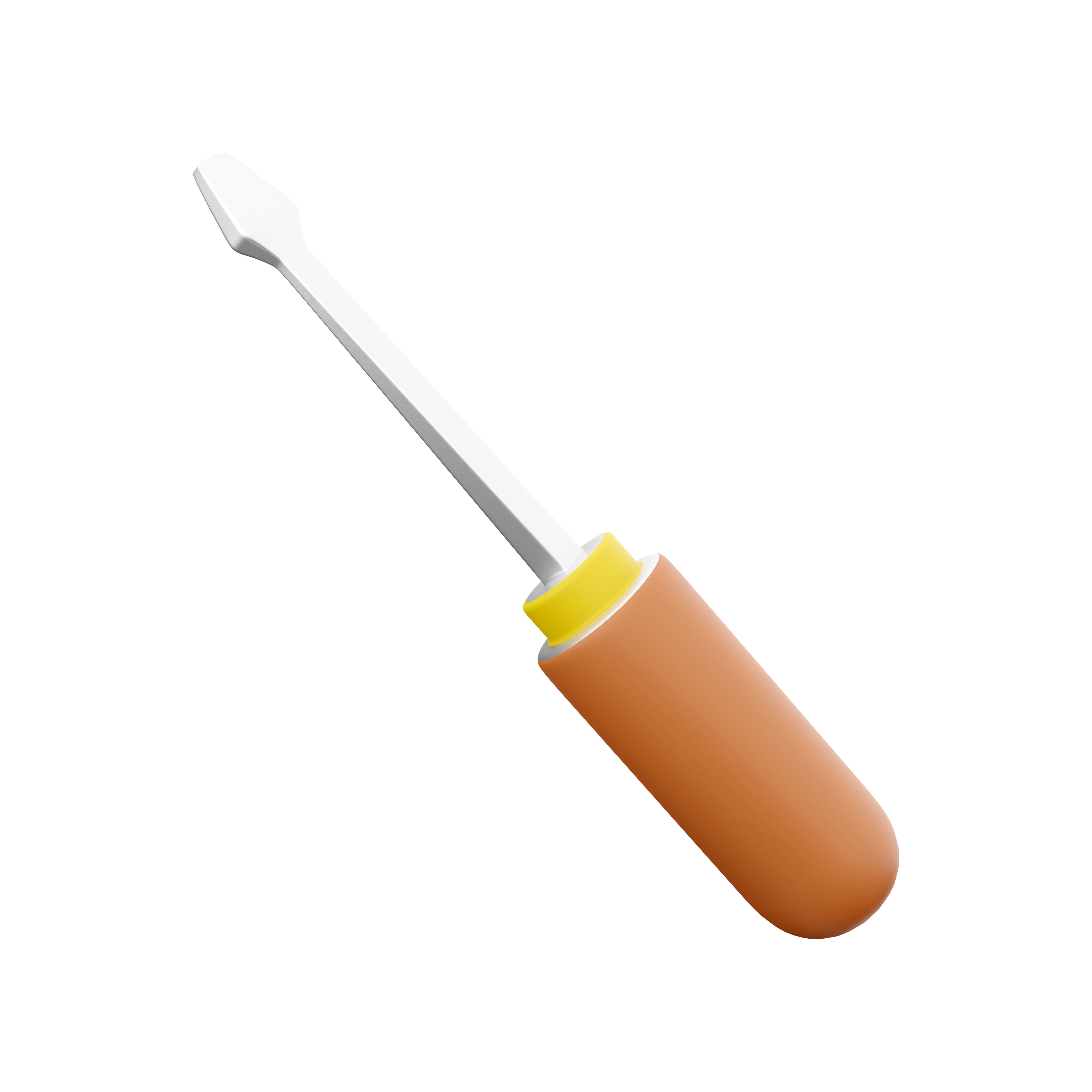 Flat head screwdriver cartoon icon 3D model | CGTrader