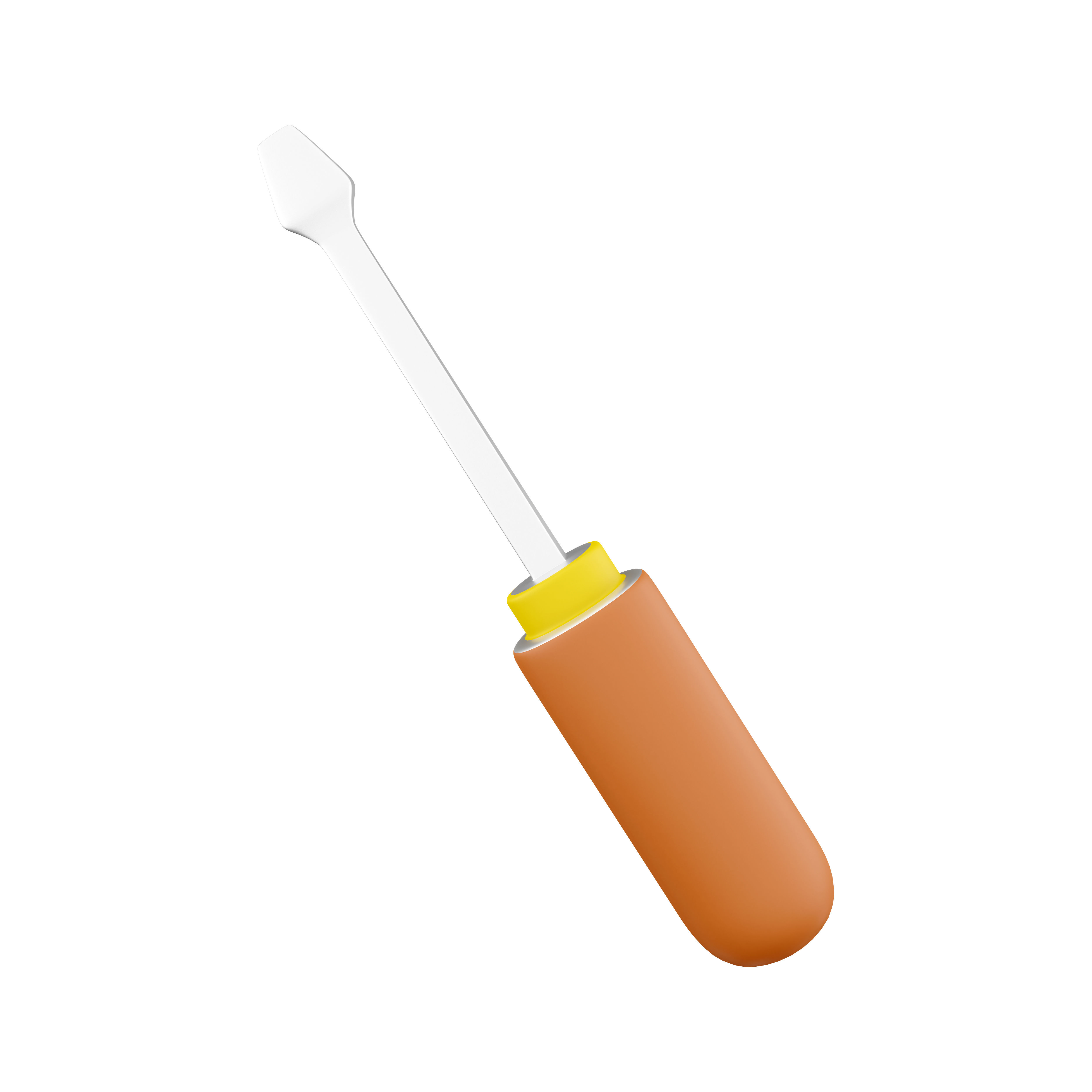Flat head screwdriver cartoon icon 3D model | CGTrader