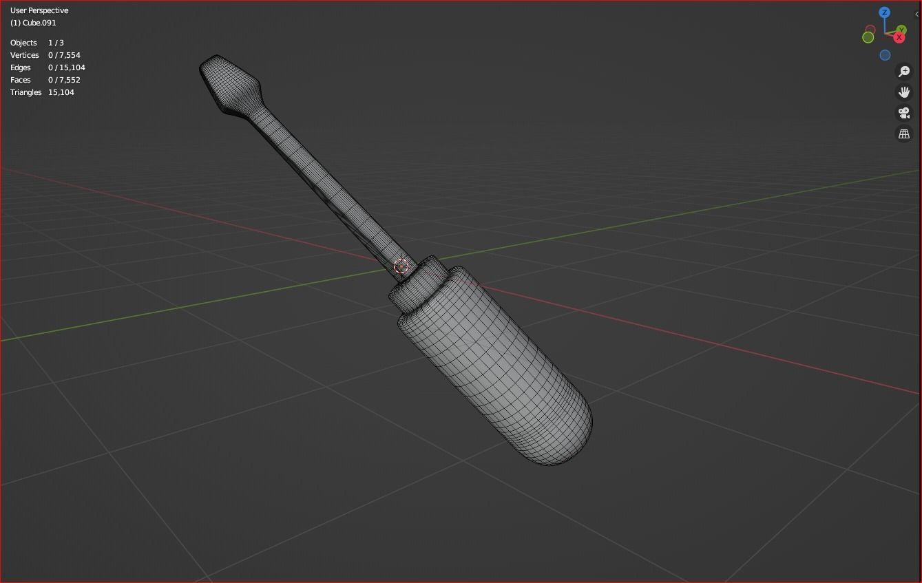 Flat head screwdriver cartoon icon 3D model | CGTrader
