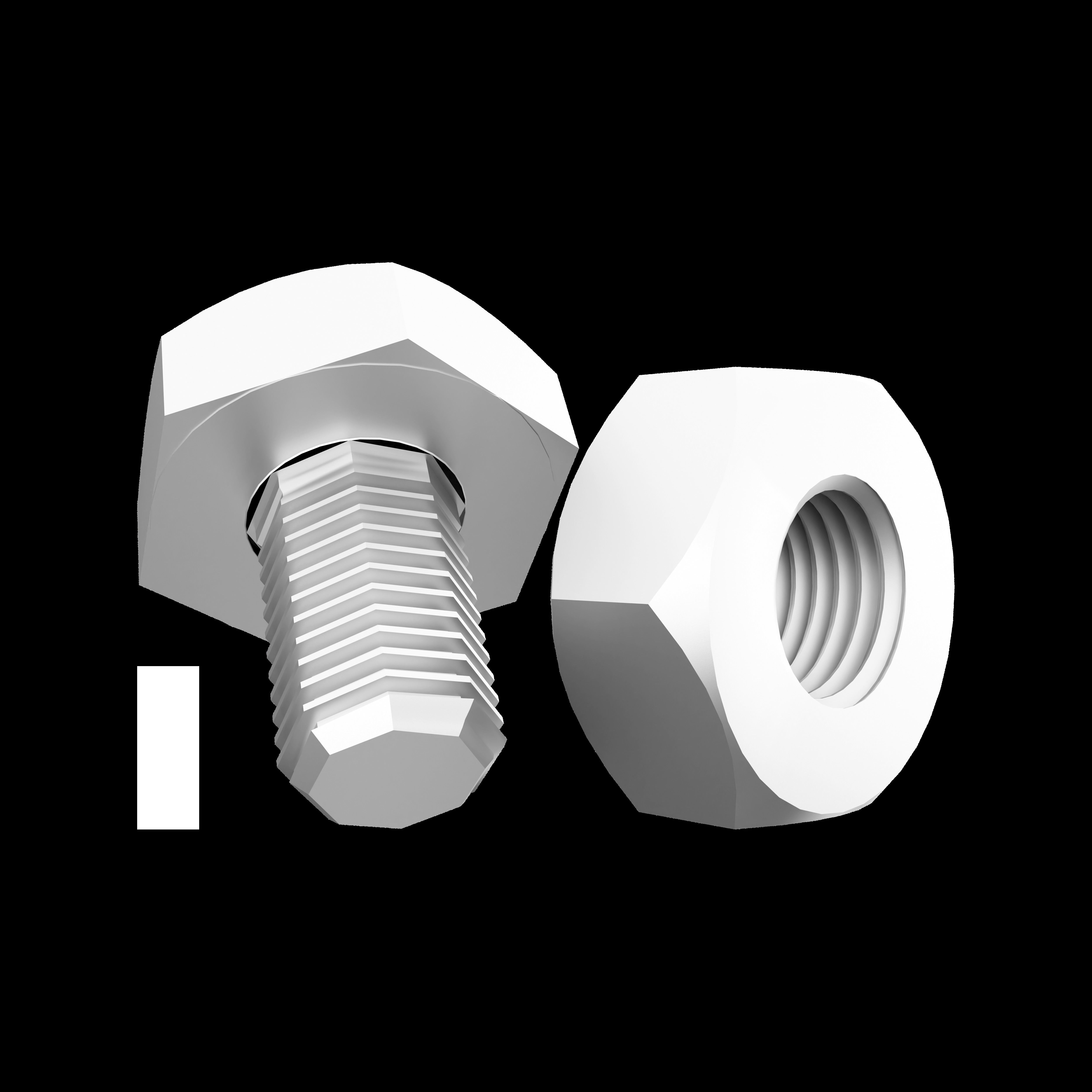 Hexagon bolts cartoon icon 3D model | CGTrader