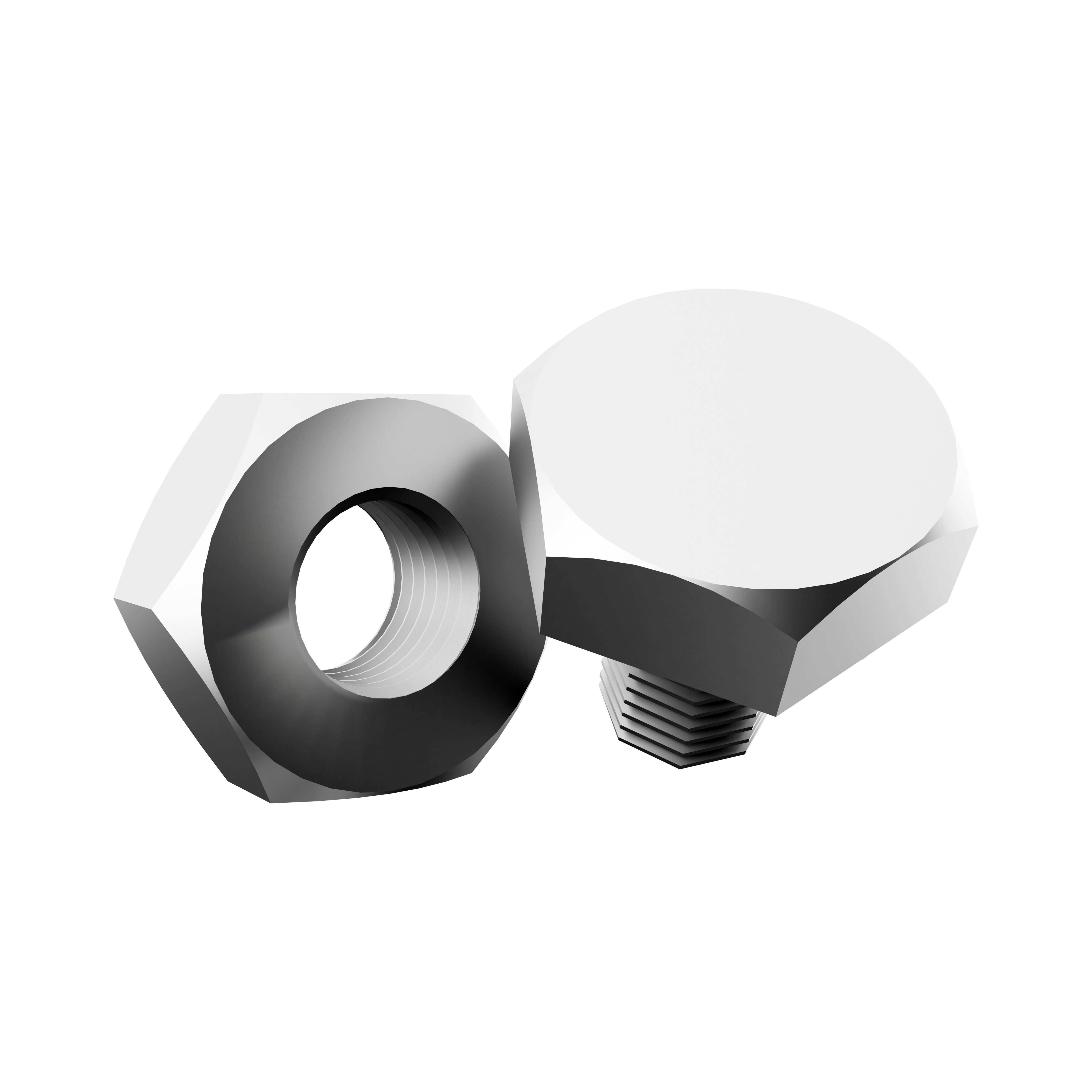 Hexagon bolts cartoon icon 3D model | CGTrader