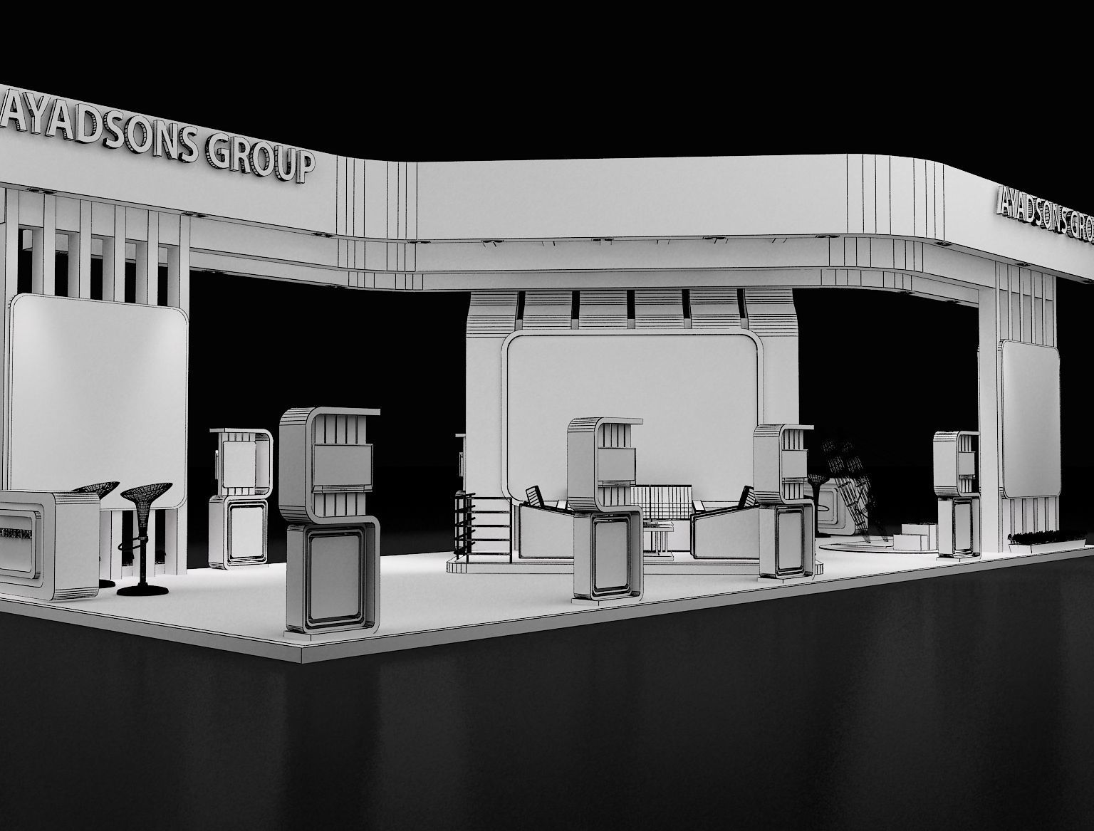 Booth Exhibition Stand a313 3D model | CGTrader