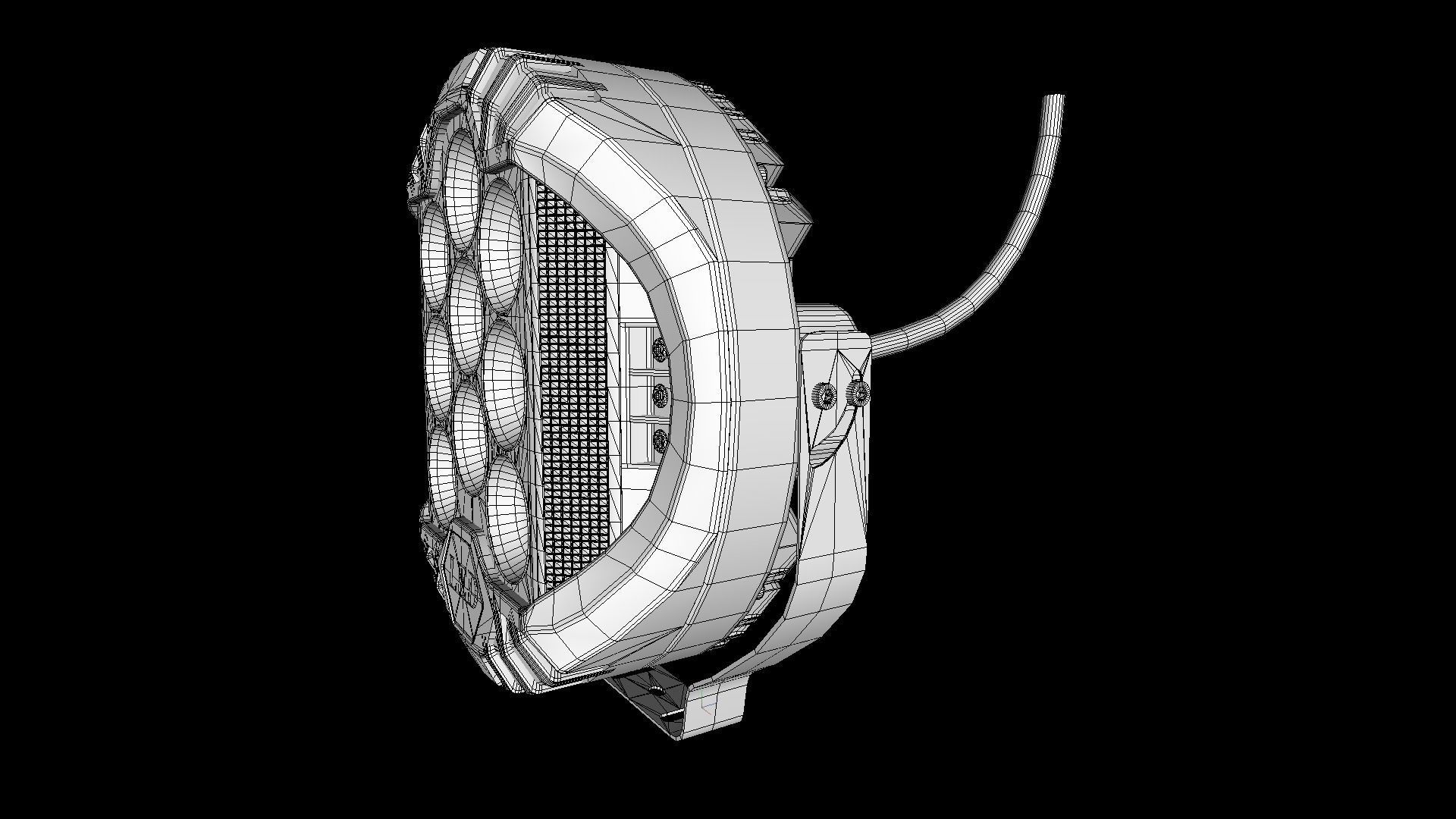 3D model LED ARB Light Circular Lamp Led Bar Lighting VR / AR / low ...