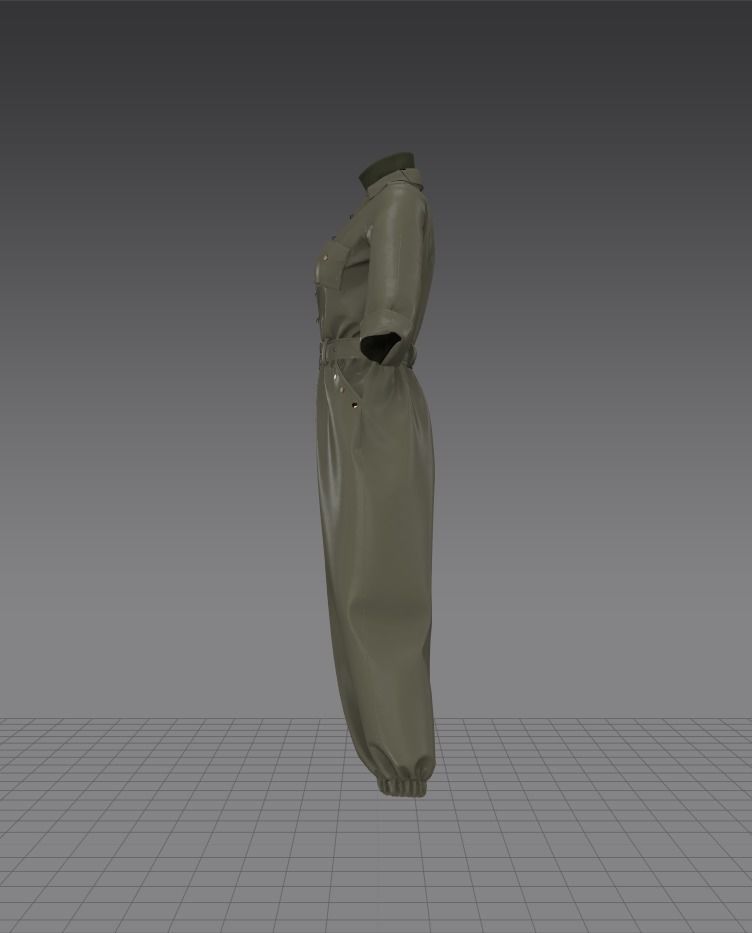 3D model Low Poly Women Military Outfit VR / AR / low-poly | CGTrader