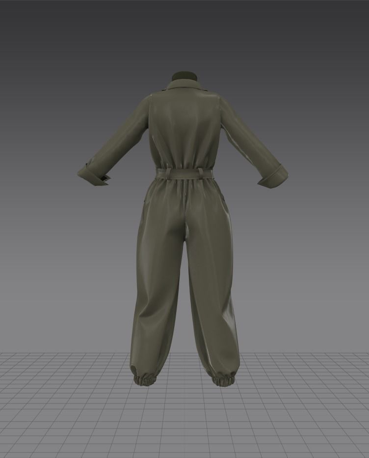 3D model Low Poly Women Military Outfit VR / AR / low-poly | CGTrader