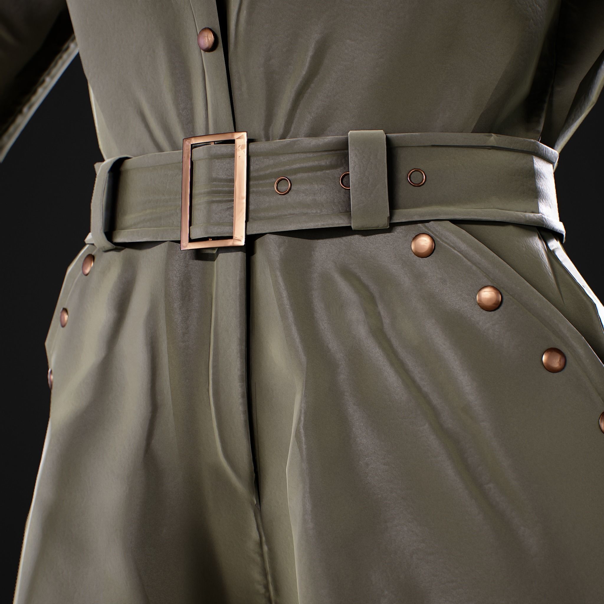 3D model Low Poly Women Military Outfit VR / AR / low-poly | CGTrader