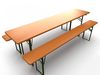 3D model Bavarian Beerbench-Festzeltgarnitur-Bierbank table with bench ...