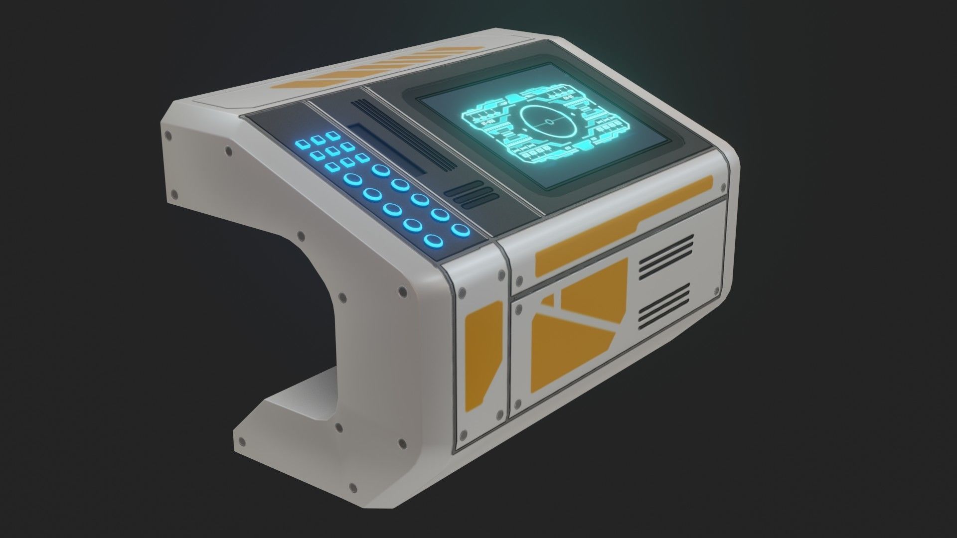 3D model Sci-Fi Control Panel - Game Ready - PBR VR / AR / low-poly ...