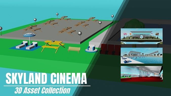 3D model 3D OBJECT COLLECTION SKYLAND CINEMA VR / AR / low-poly | CGTrader