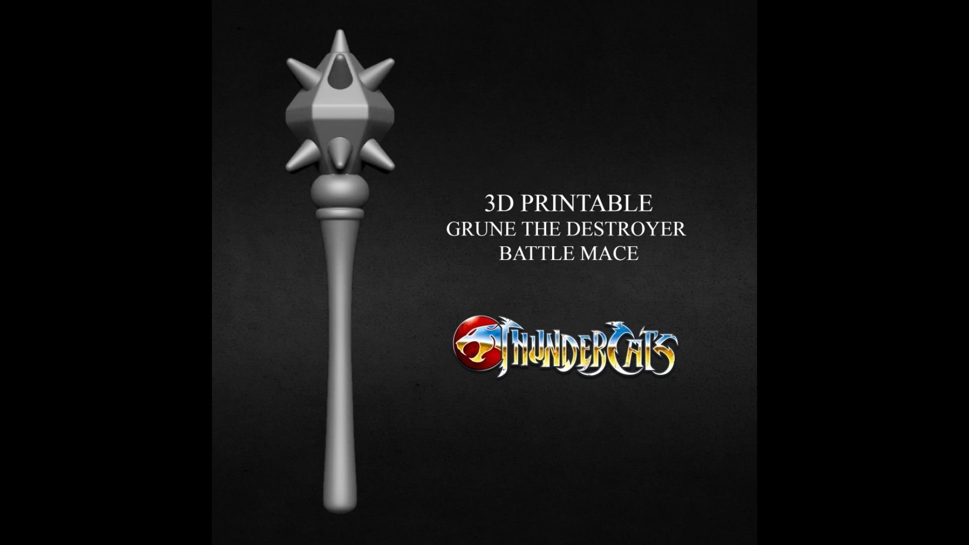 3D PRINTABLE GRUNE THE DESTROYER BATTLE MACE THUNDERCATS 3D model 3D ...