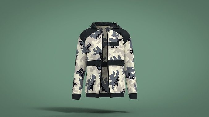 3D model Jacket camouflage VR / AR / low-poly | CGTrader