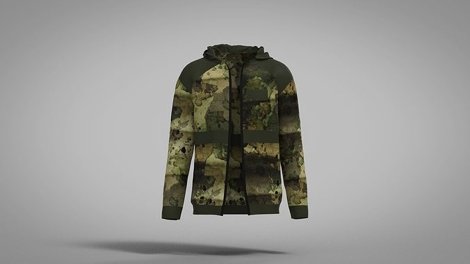 3D model Jacket camouflage VR / AR / low-poly | CGTrader