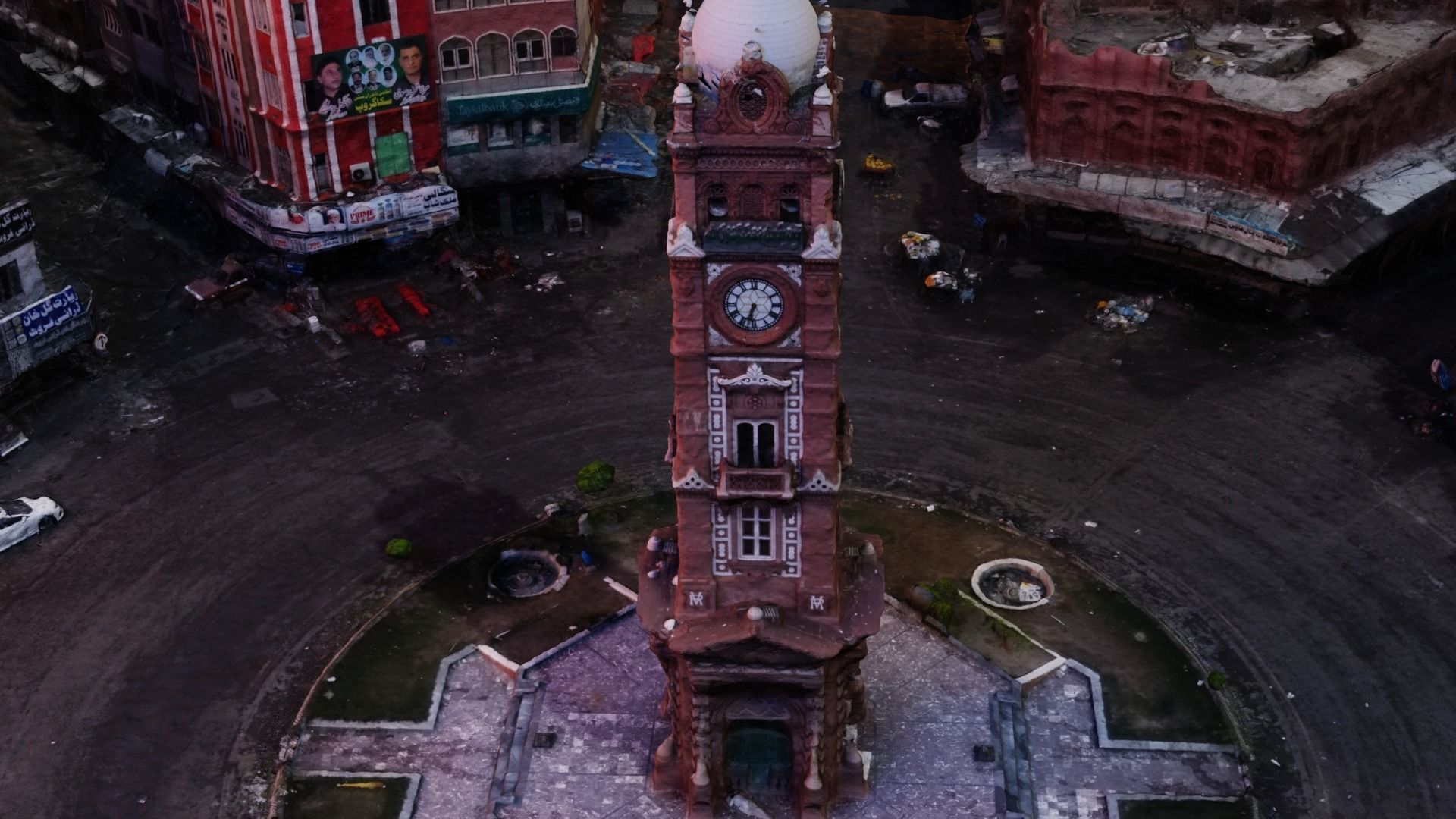Ghanta Ghar Clock Tower Faisalabad 3D model | CGTrader