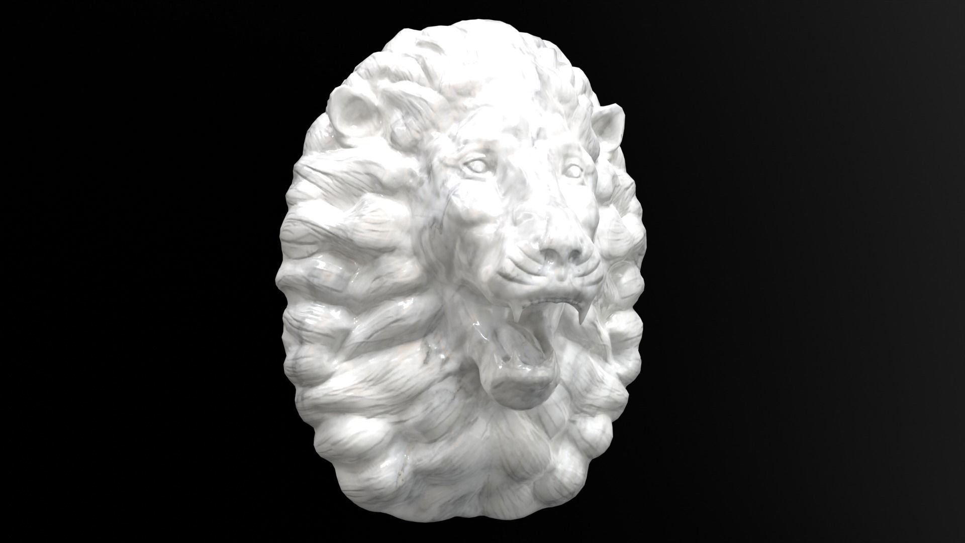Lion Head sculpt lowpoly 3D model | CGTrader