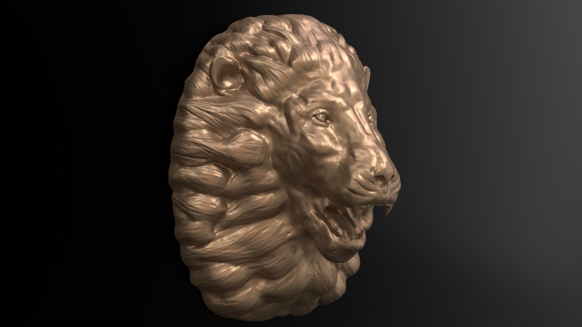 Lion Head sculpt lowpoly 3D model | CGTrader