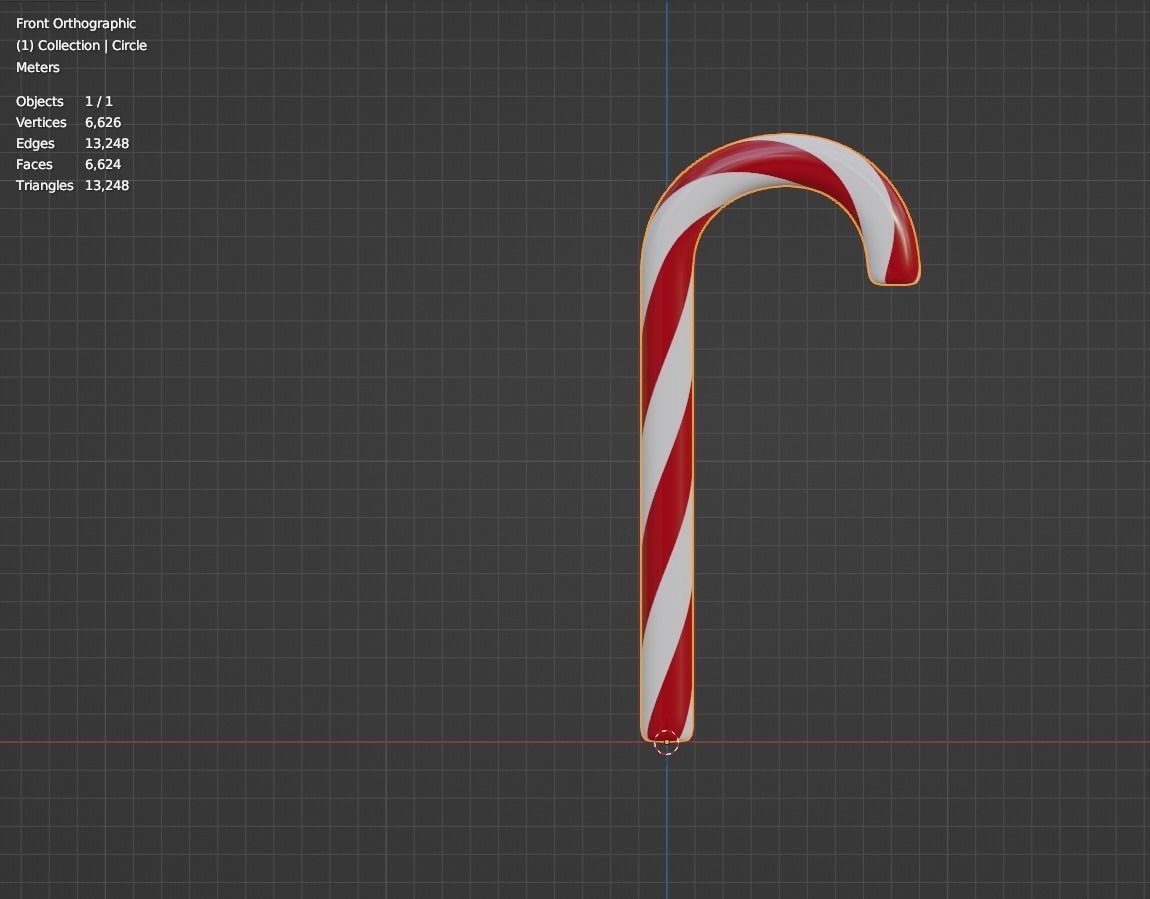 Candy Cane free 3D model | CGTrader
