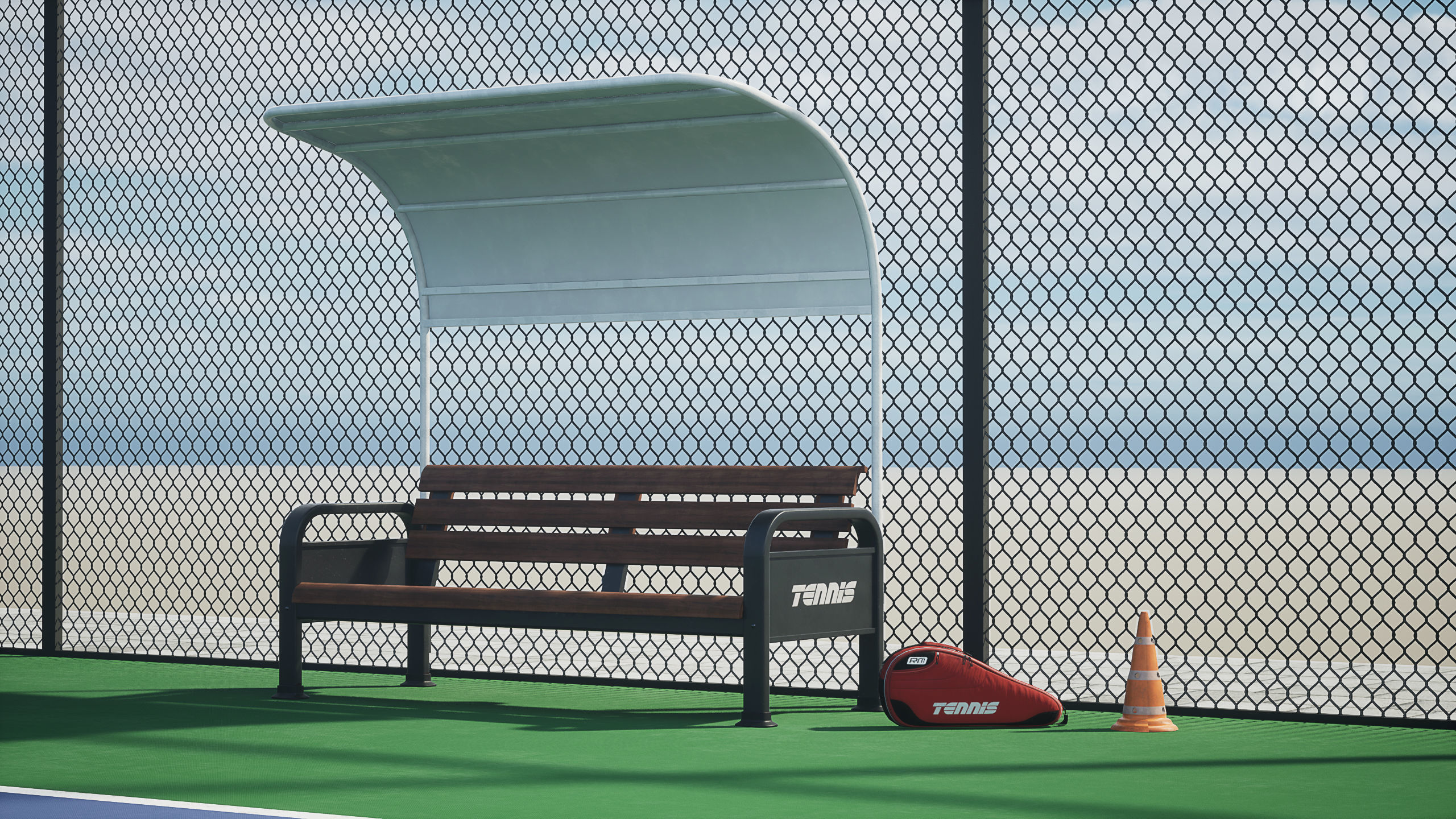 3D model Tennis Court Game Ready UE VR / AR / low-poly | CGTrader