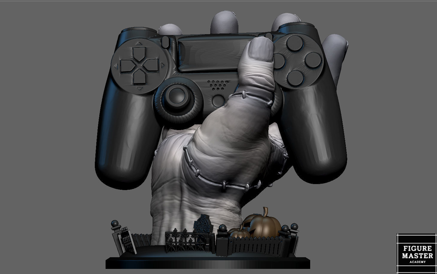 THE THING PS4 PS5 CONTROLLER HOLDER WEDNESDAY ADDAMS 3D PRINT 3D model ...