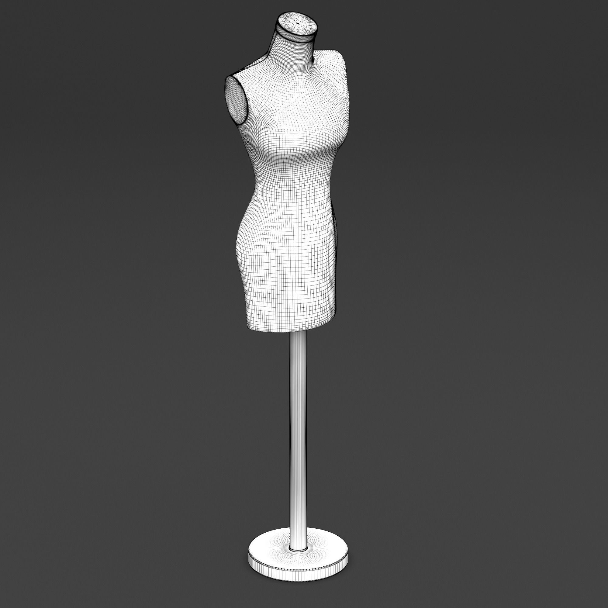 velvety female mannequin 3D model | CGTrader
