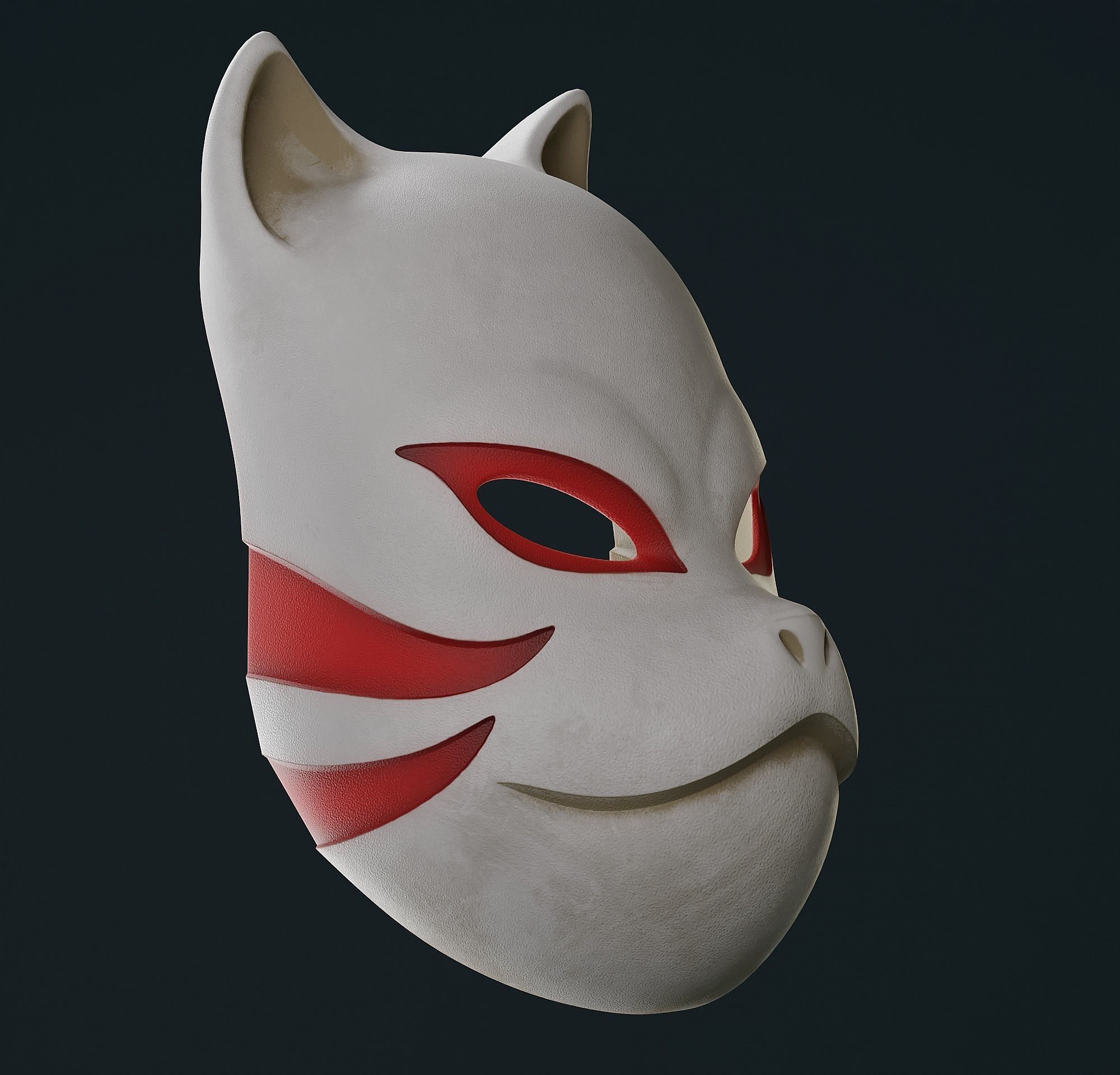 kitsune mask 3D model 3D printable | CGTrader